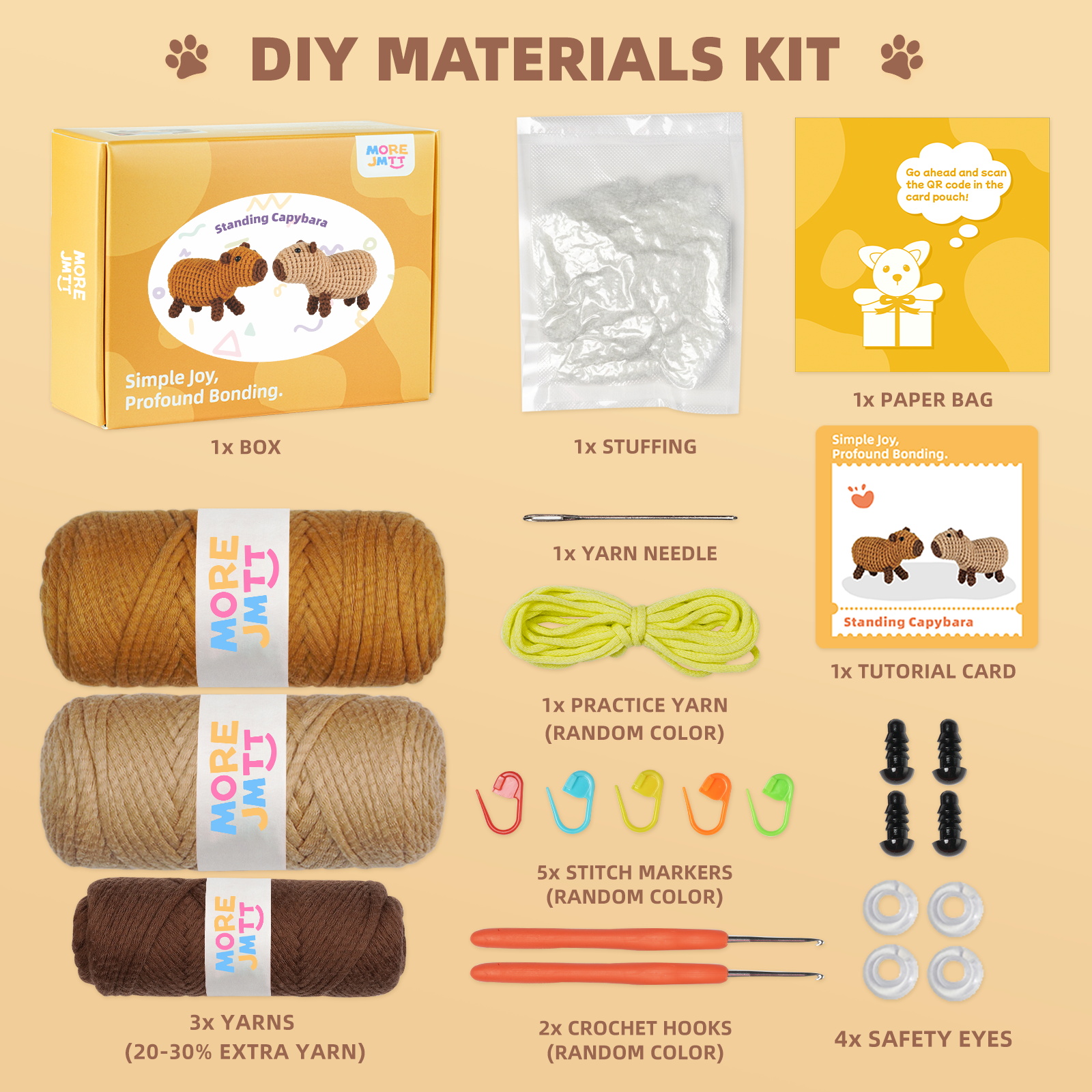 Crochet Kit| Standing Capybara – Ludotek