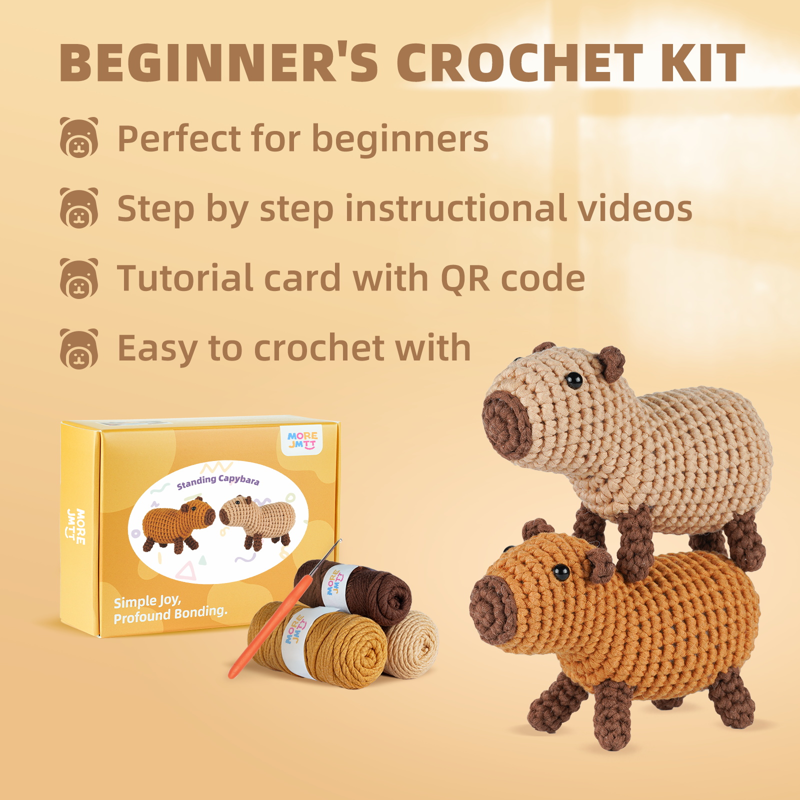 Crochet Kit| Standing Capybara – Ludotek
