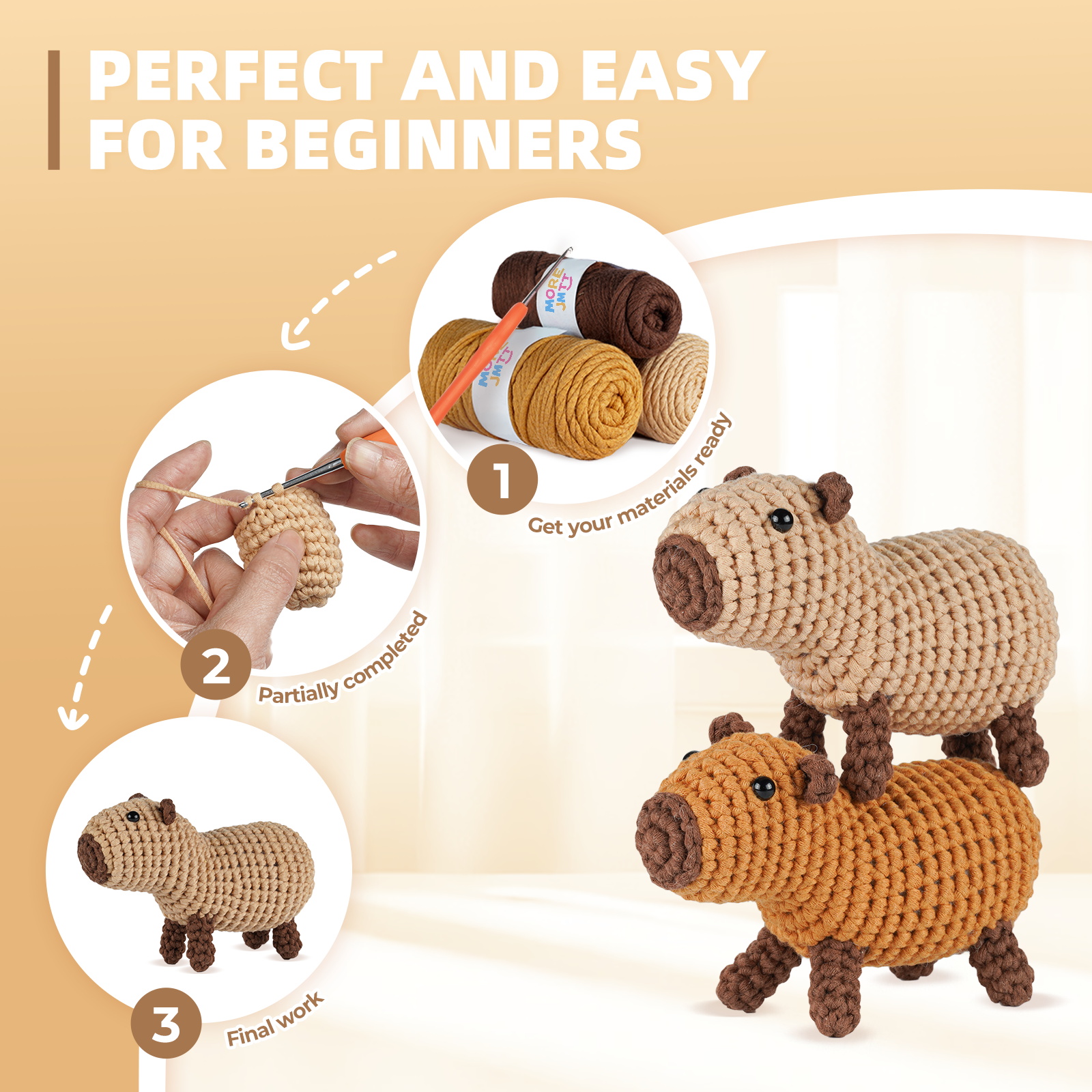 Crochet Kit| Standing Capybara – Ludotek