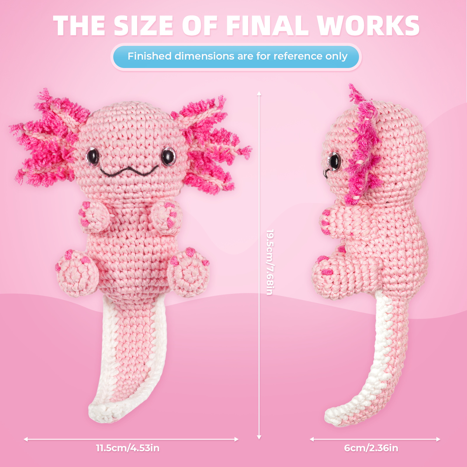 Crochet Kit| Cuddle Pink Axolotl – Ludotek